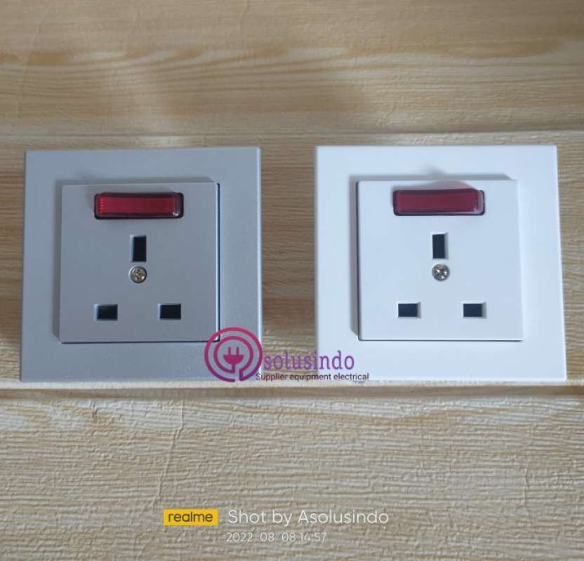 Promo Stop Kontak Ac Broco Plano Silver-with Switch Indikator - Silver ...