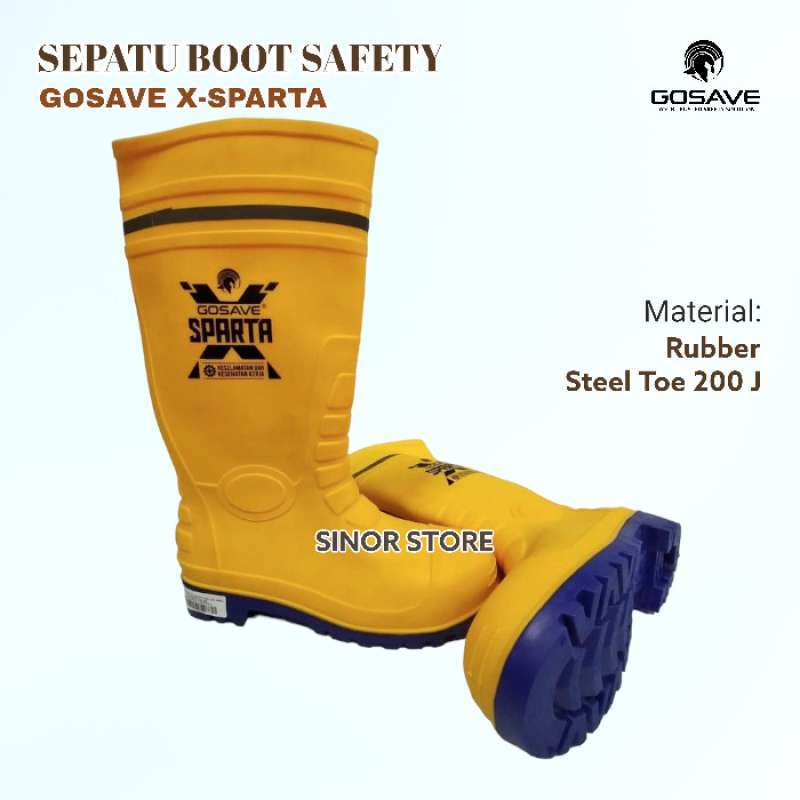 Promo Sepatu Boot Safety X-sparta Gosave Ujung Besi Dan Midsole Steel ...