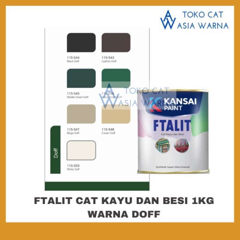 Promo Ftalit Kansai Cat Besi Dan Kayu 1 Kg Warna Doff - Leather Doff ...