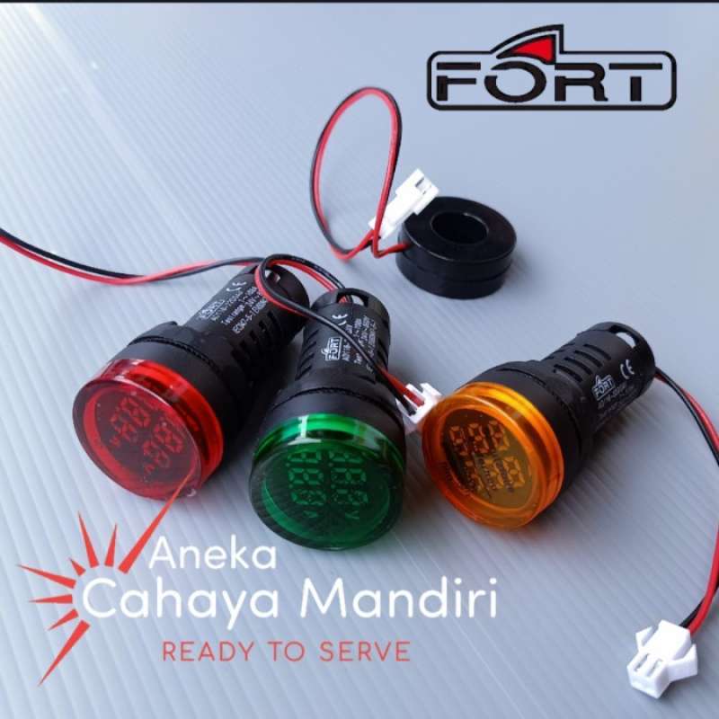 Promo Pilot Lamp Volt + Amper Meter Digital Fort Ad116-22dsav 220vac ...