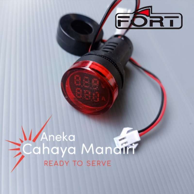 Promo Pilot Lamp Volt + Amper Meter Digital Fort Ad116-22dsav 220vac ...