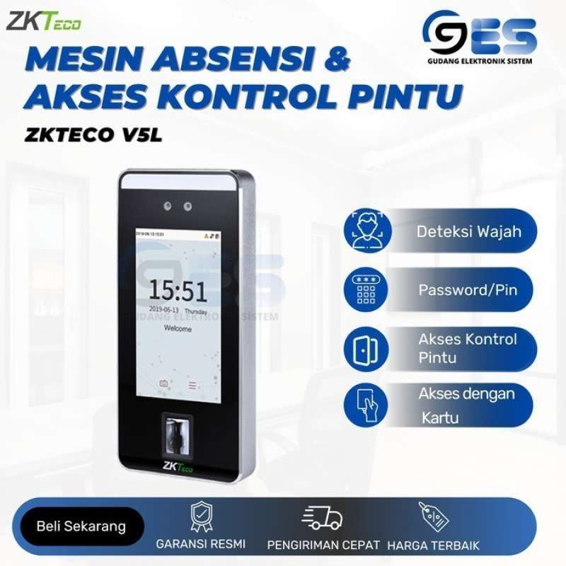Promo Mesin Absensi Wajah Zkteco V5l Bisa Akses Kontrol Pintu - Proxy Card Diskon 3% Di Seller ...
