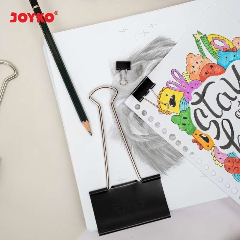 Jual Binder Clip Klip Penjepit Kertas Joyko Black 200 260 280 300 320 ...