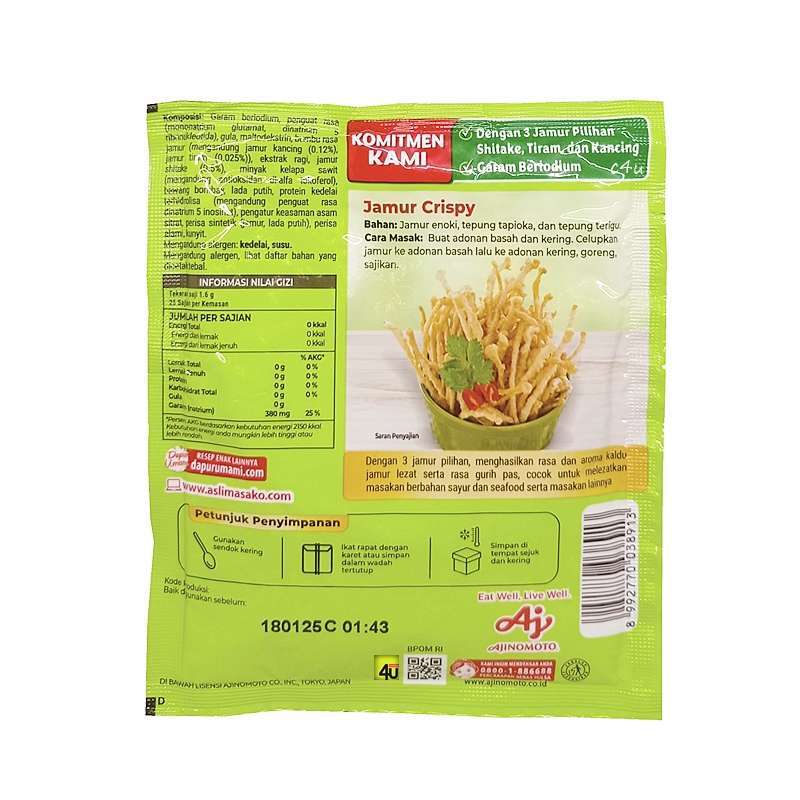 Promo Masako - Bubuk Kaldu Rasa Jamur - 40 Gr Diskon 12% Di Seller ...