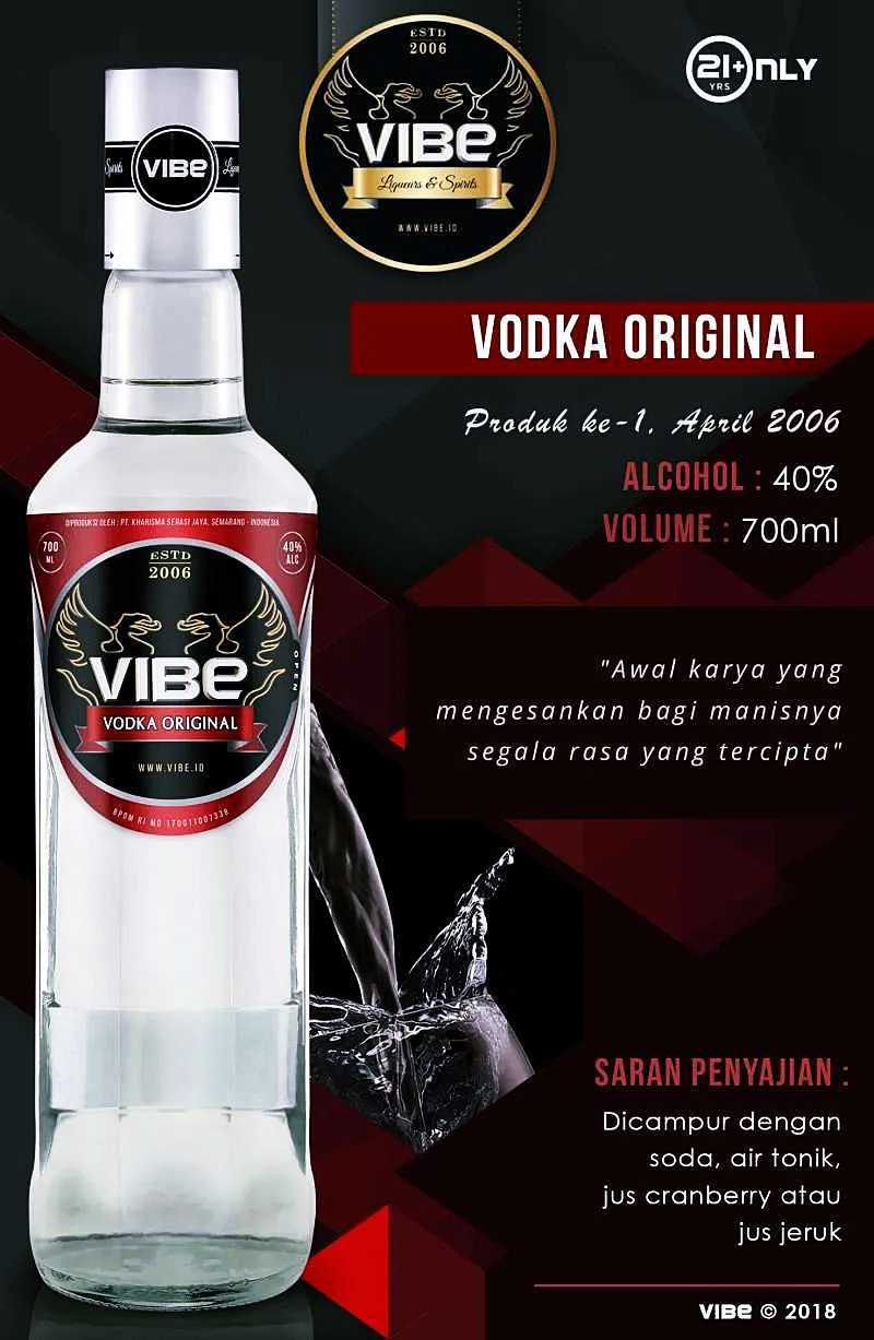 Promo Vibe Vodka Original Liqueur House Series 700 Ml Diskon 16% Di ...