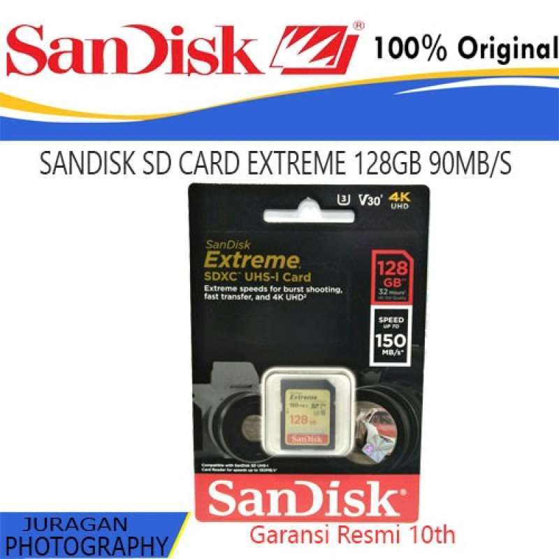 Promo Sd Card Extreme 128gb 90mb/s - Sdcard Extreme 128 Gb 90 Mbps ...