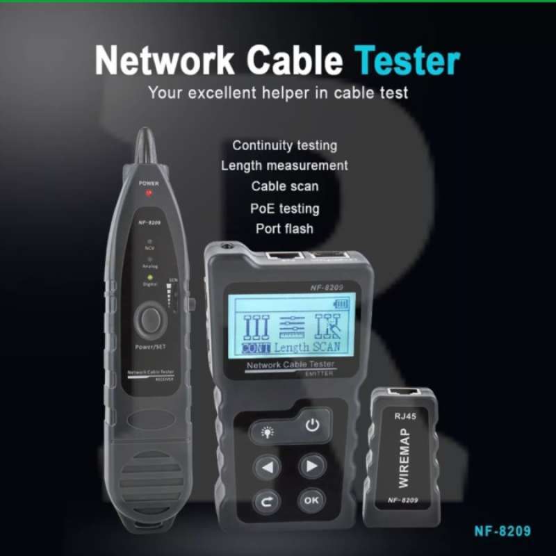 Promo Network Cable Tester Noyafa Nf 8209 Wire Tracker Diskon 23% Di ...