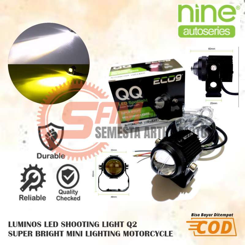 Jual Luminos Led Q2 Lampu Sorot Tembak Laser Mini Warna Putih Kuning Hi-lo Sepasang Di Seller ...