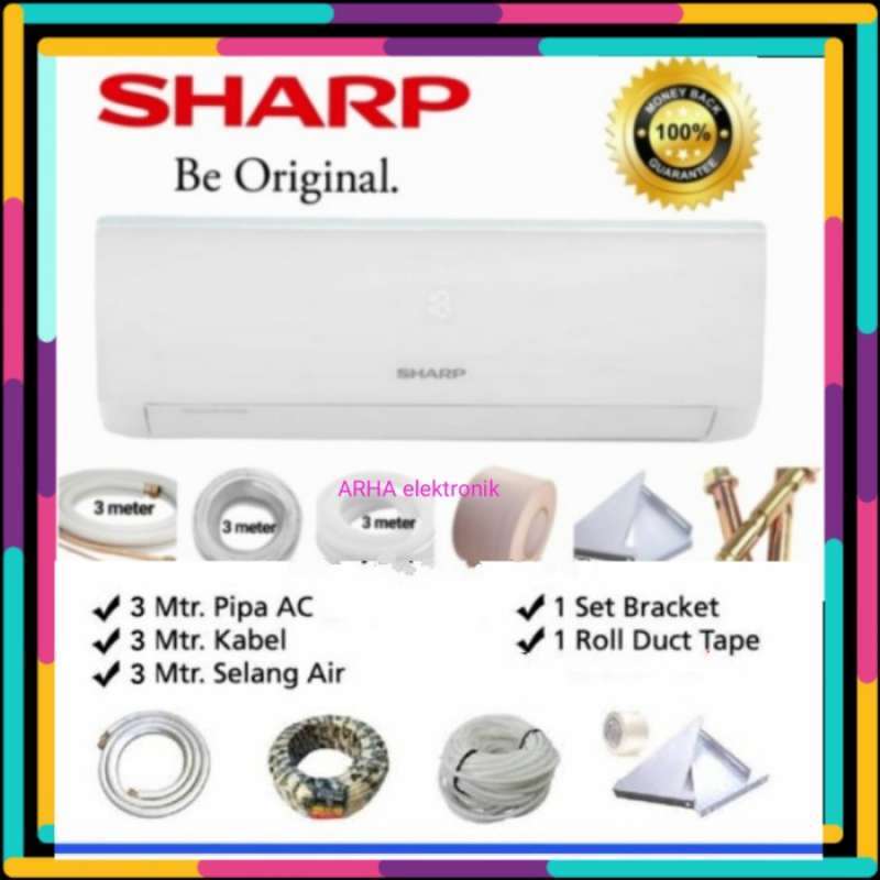 Promo Ac Sharp 1/2pk Low Watt Turbo Cool 5 Ucy/n +pasang Dan Instalasi ...