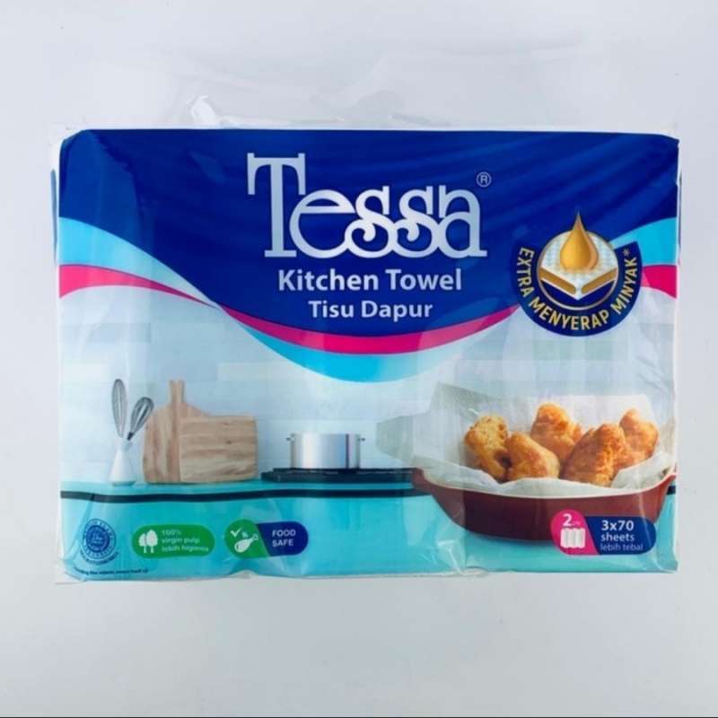 Jual Tissue Tessa Kitchen Towel/hand Towel 3 Roll/tisue Dapur /tisu ...
