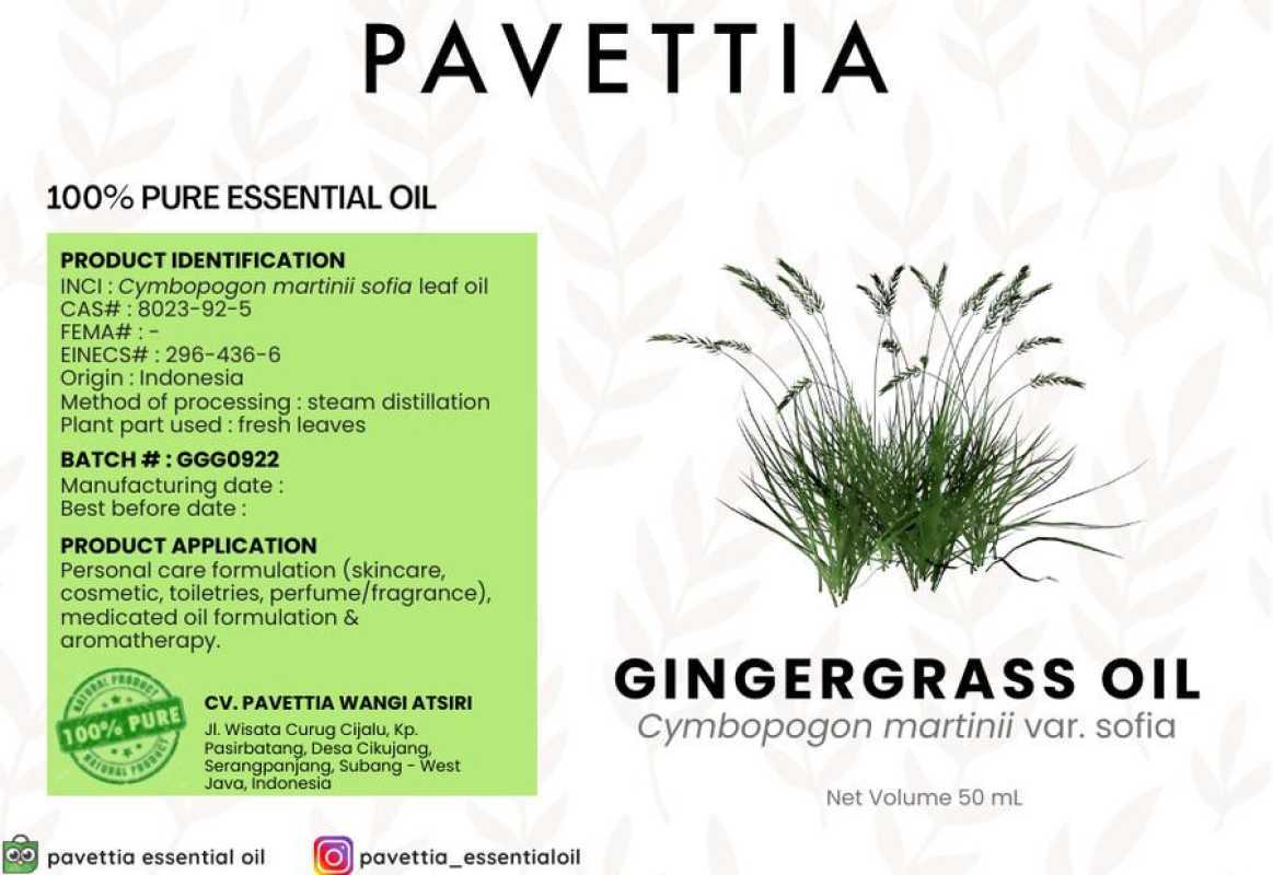 Jual 50 Ml - Minyak Atsiri Gingergrass / Gingergrass Essential Oil Di ...