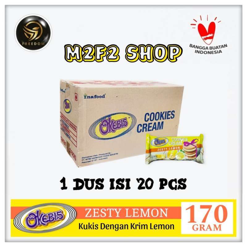 Promo Okebis Cookies Cream Zesty Lemon | Kukis Krim Jeruk Lemon - 170 Gr (kemasan Karton) Diskon ...