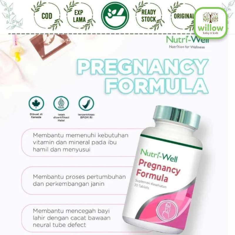 Jual Vitamin - Nutriwell Pregnancy Formula Di Seller Willow Baby Shop Official Store - Willow ...