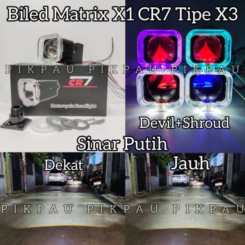Promo Cr7 Lampu Led Matrix Tipe X3 Original Dengan Shroud + Devil Eye ...