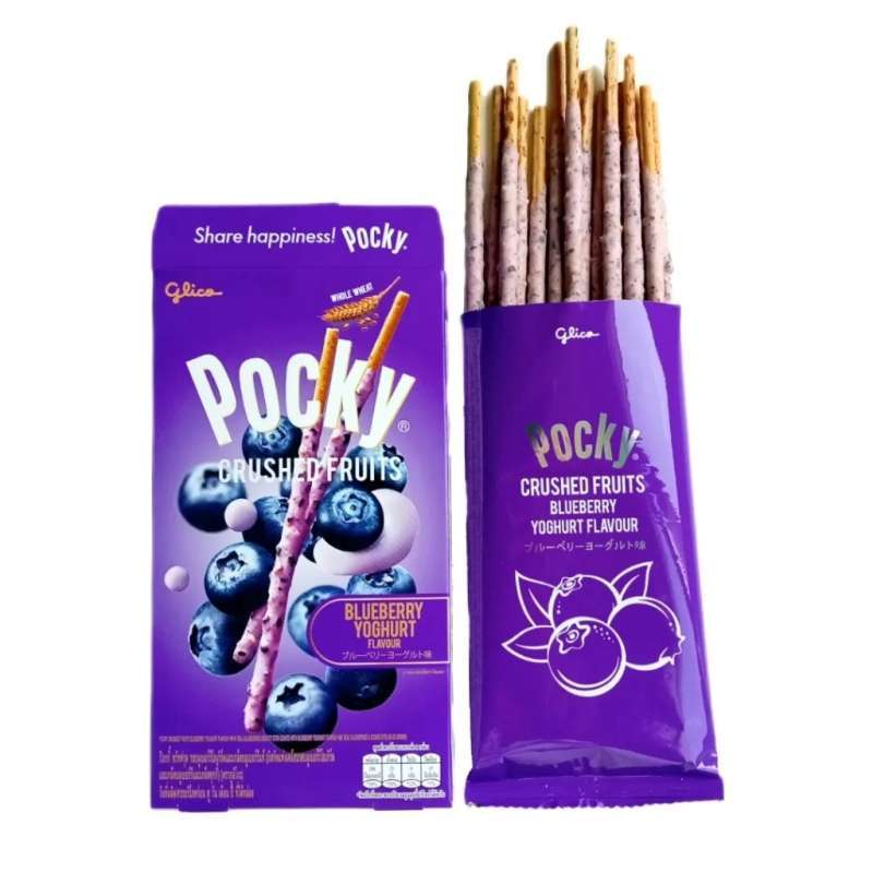 Jual Biskuit Thailand Pocky Biskuit Crushed Fruits Yogurt 38 Gr Halal ...