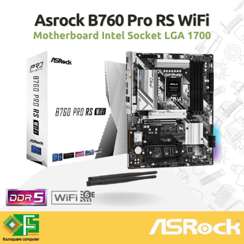 Jual Motherboard Asrock B760 Pro Rs Wifi Mobo Intel Lga 1700 Resmi Di ...