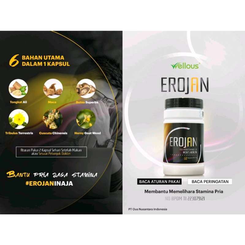 Promo Erojan Wellous Asli Isi 60 Kapsul Suplemen Multivitamin Fitnes ...