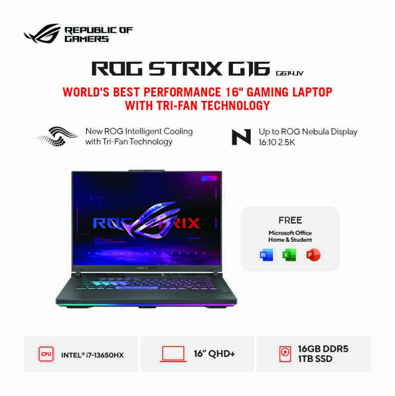 Jual Rog G614jv-1746j7g-o/i7-13650hx/ram 16gb Ddr5/ssd 1tb/rtx4060-8gb ...