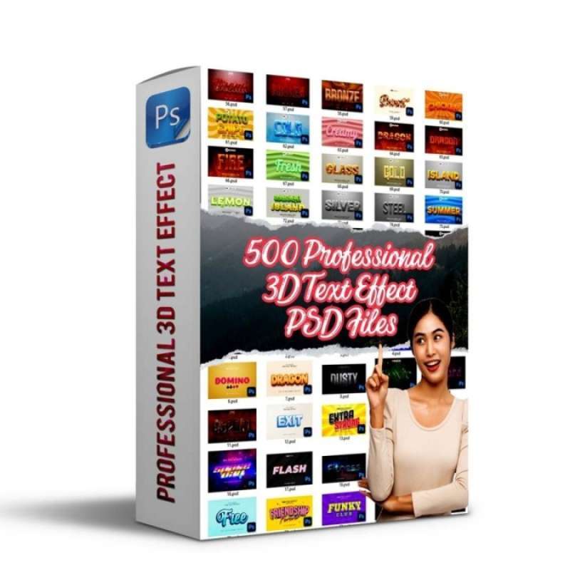 Promo 500 Fessional 3d Text Effect Psd Files Diskon 23% Di Seller ...