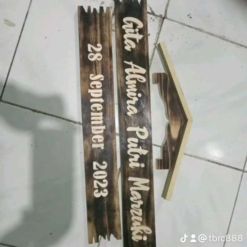 Promo Custom Pesanan Pajangan Dekorasi Hiasan Dinding Kayu Huruf Timbul ...