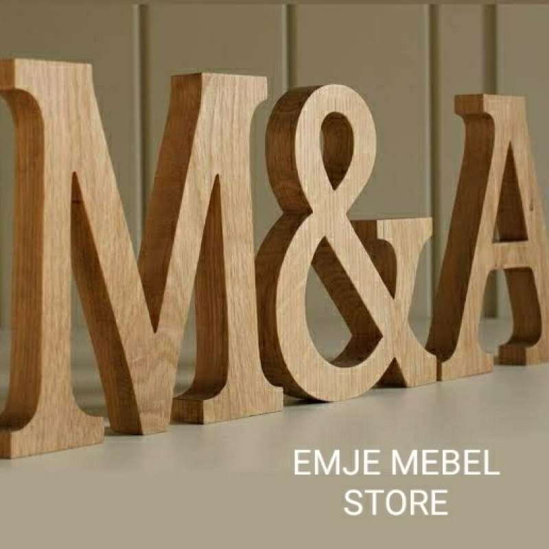 Promo Custom Pesanan Pajangan Dekorasi Hiasan Dinding Kayu Huruf Timbul ...