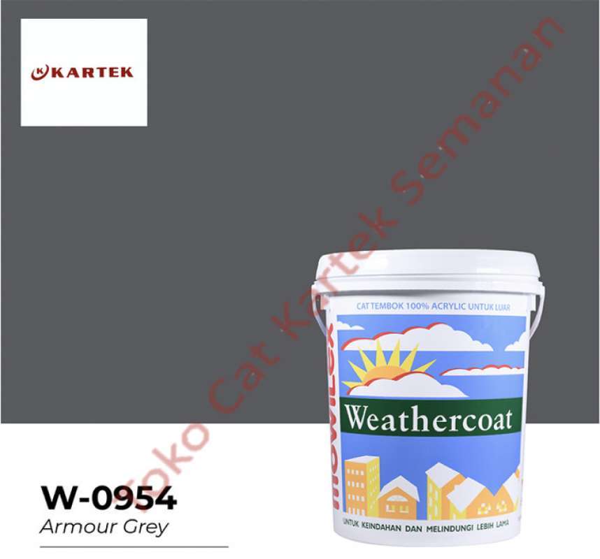 Promo Mowilex Weathercoat Exterior W-0954 Armour Grey (2.5 Liter ...