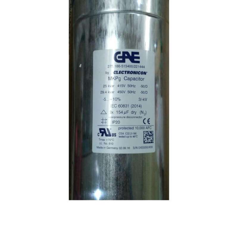 Promo Kapasitor Bank 25kvar / 25 Kvar Mkpg 3phase 415v Gae Diskon 23% ...