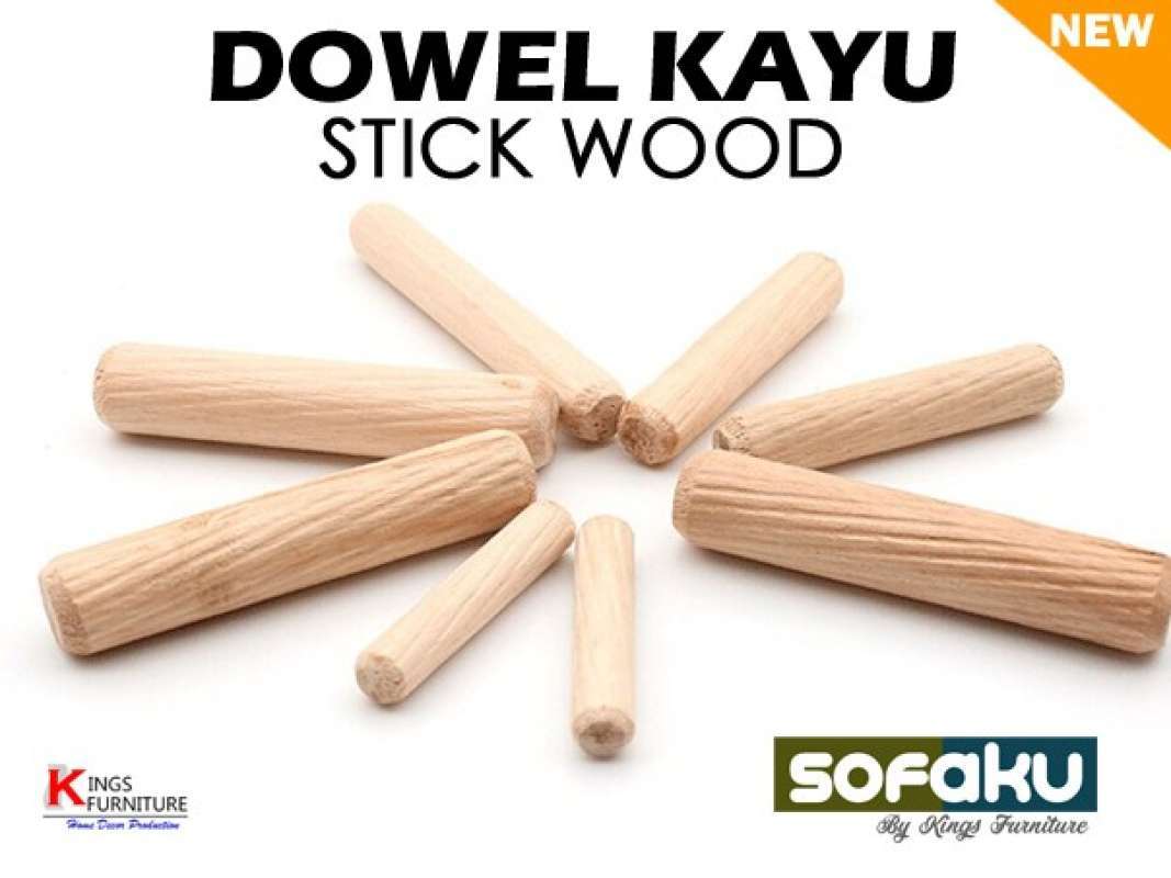 Jual Sofaku Dowel Kayu Bulat Stick - Pin Jointer Sambungan Kayu ...