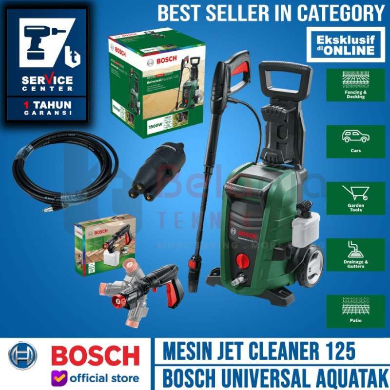 Promo Bosch Jet Cleaner Aquatak 125 1500w 360 Degree Gun Trigger Aqt ...