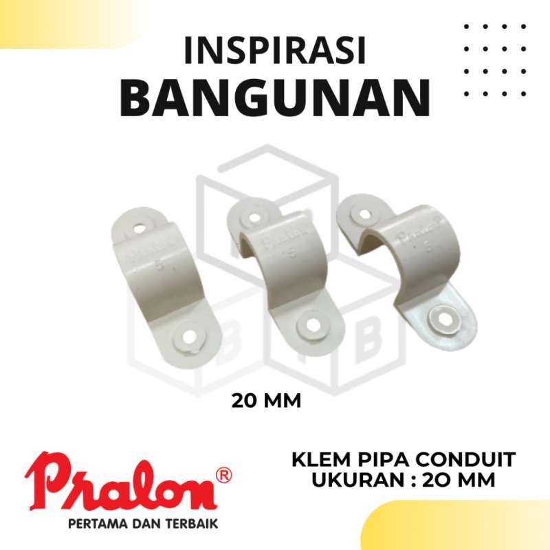 Promo Klem Pipa Conduit 20mm / Klem Pipa Listrik / Clamp Pipa Listrik ...