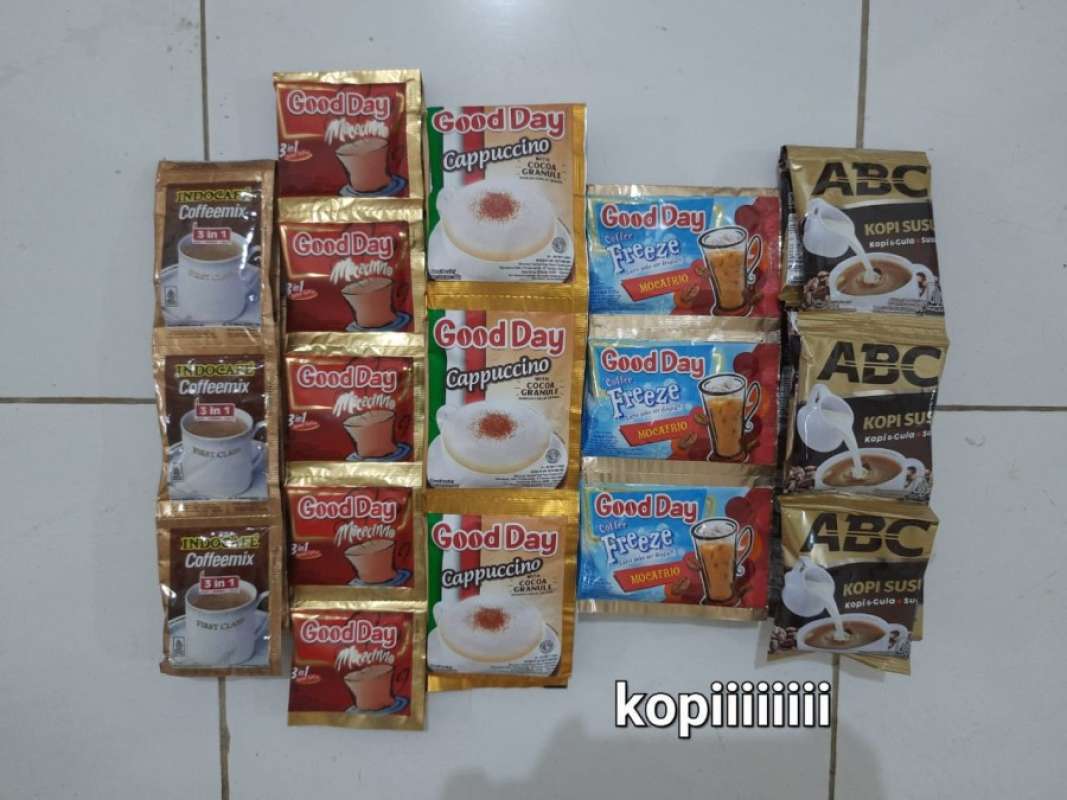 Jual Kapal Api-indocafe-luwak White Coffee-good Day-abc Susu Rencengan ...