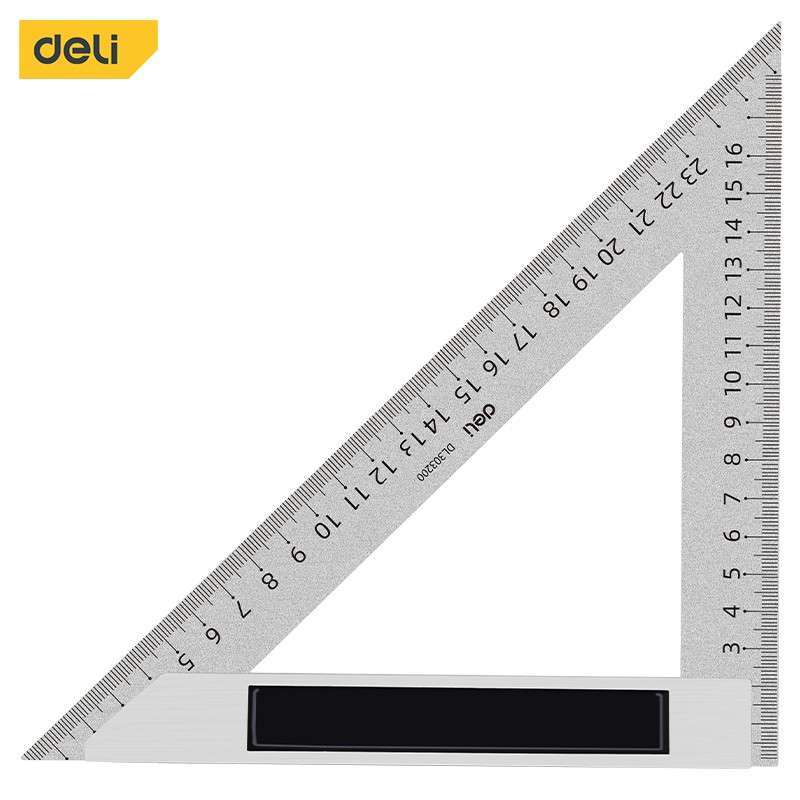 Promo Deli Penggaris Segitiga Siku Besi 15 / 20 Cm Garisan Tukang Triangle Ruler Edl303xxx ...