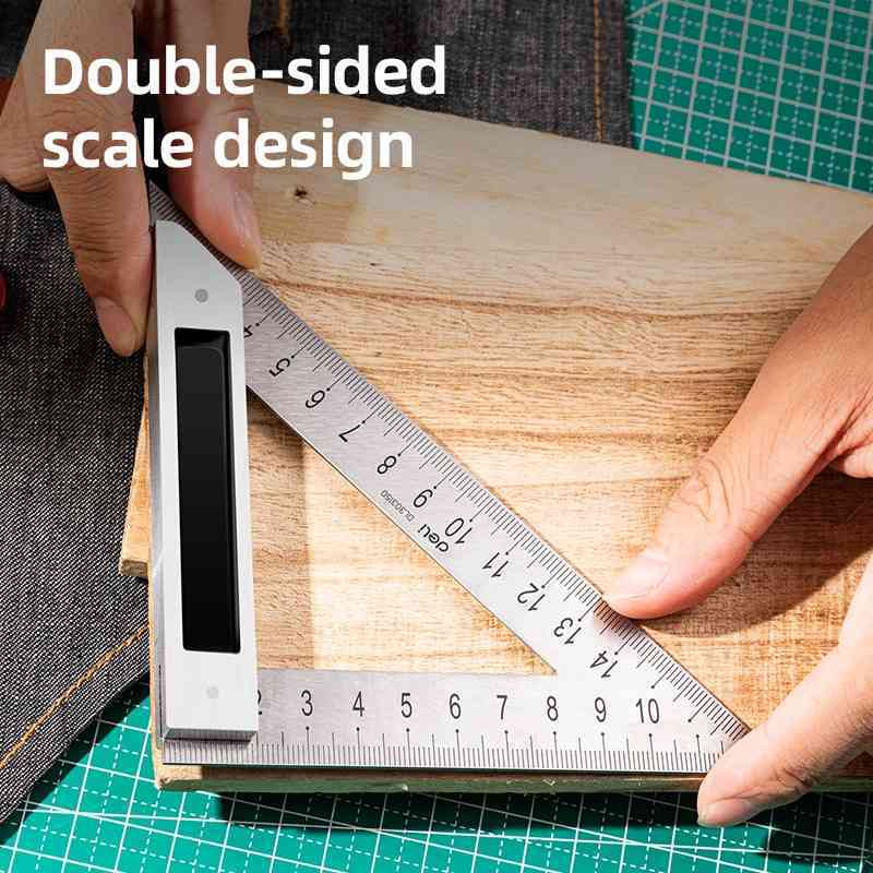 Promo Deli Penggaris Segitiga Siku Besi 15 / 20 Cm Garisan Tukang ...