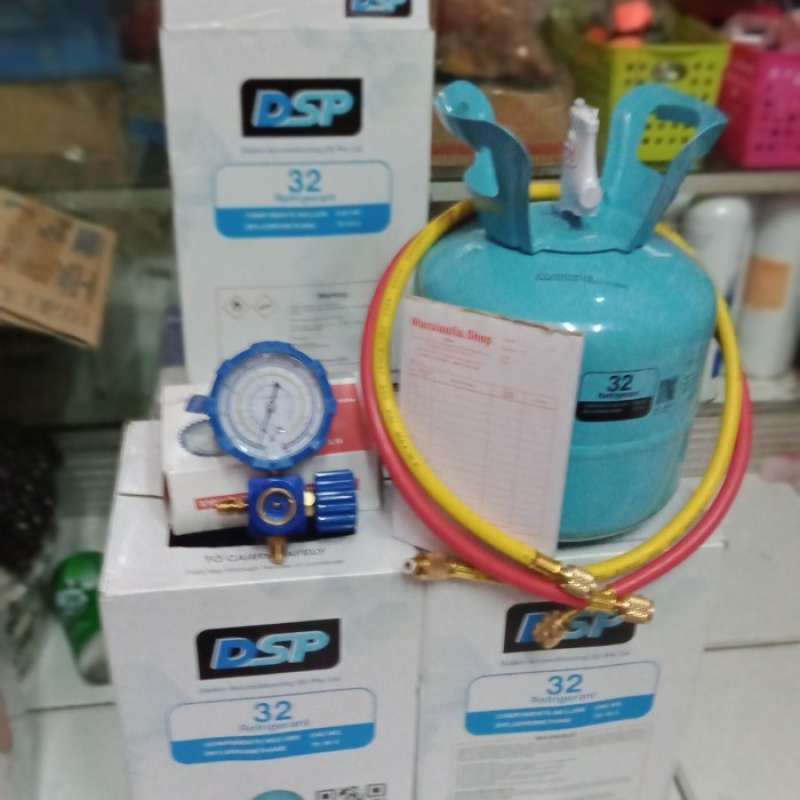 Promo Paket Freon Ac R32 Daikin Dsp 3 Kg Tabung Kecil Manifold Sightglass Diskon 33% Di Seller ...
