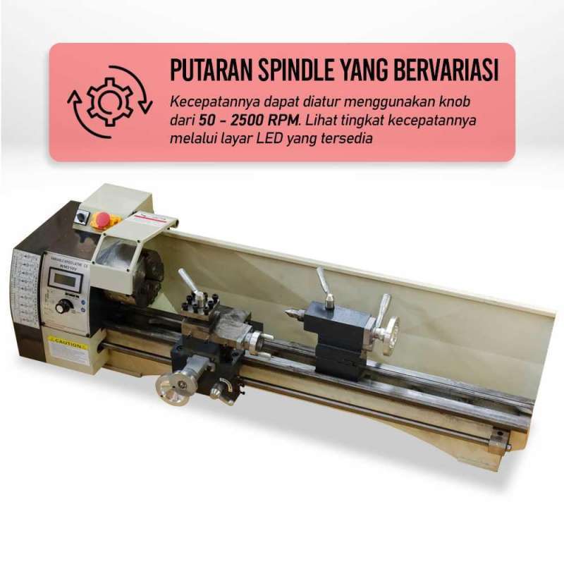 Jual Vevor Mesin Bubut Mini Metal Lathe Bench Brushless 900w 750mm ...
