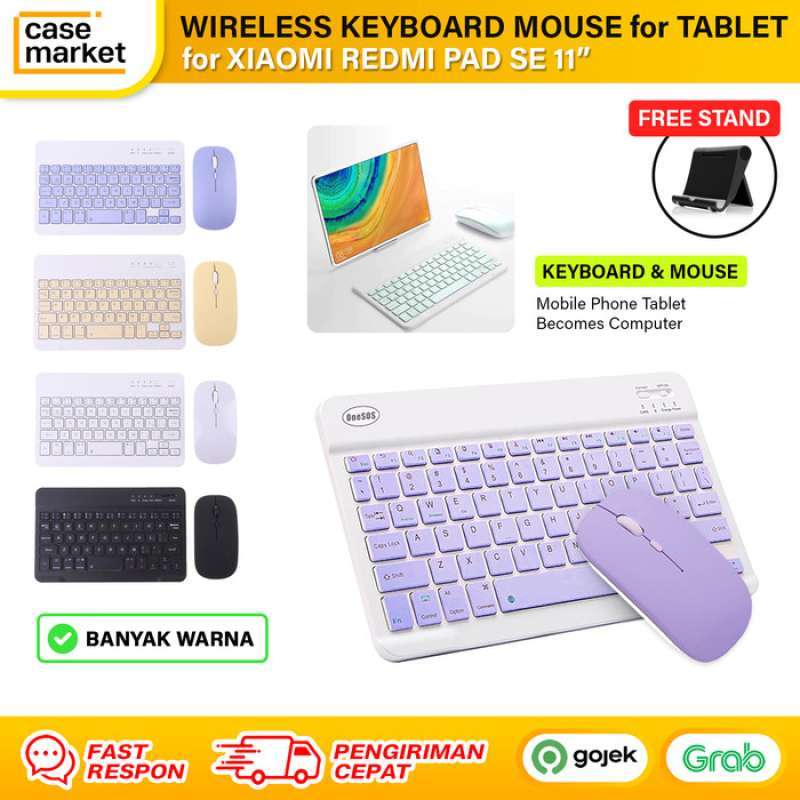 Promo Redmi Pad Se 11 Wireless Keyboard Mouse Set Tablet Stand Kibord ...