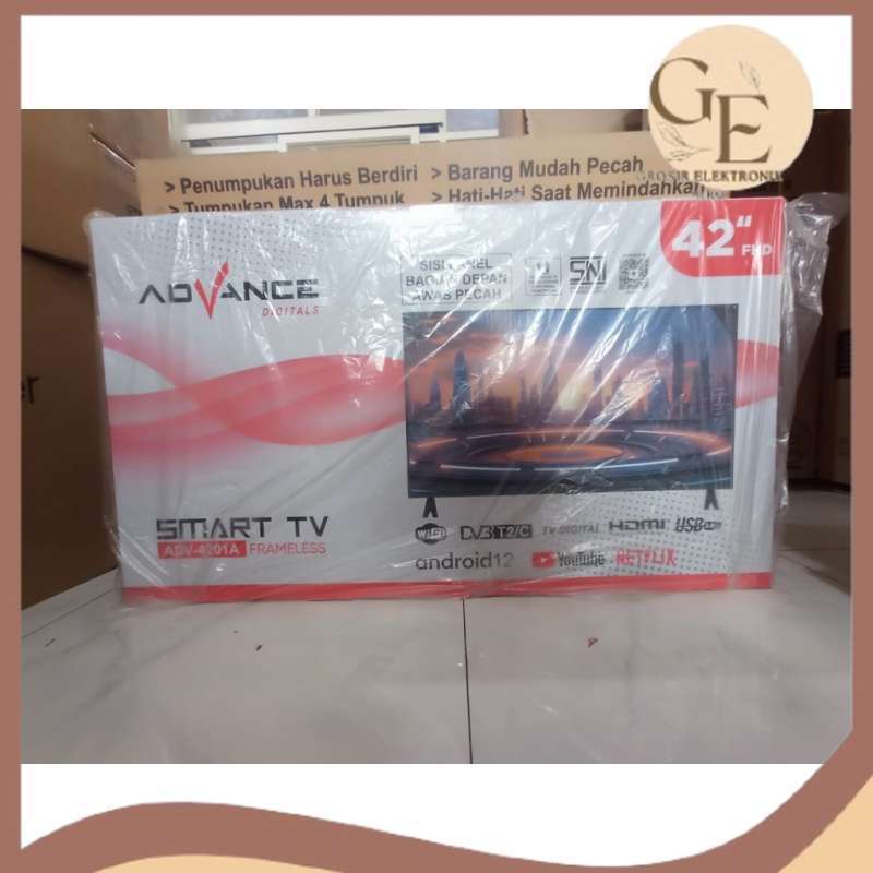 Jual Advance Smart Led Tv 42 Inch Adv-4201a Panel Lg Free Packing Kayu ...