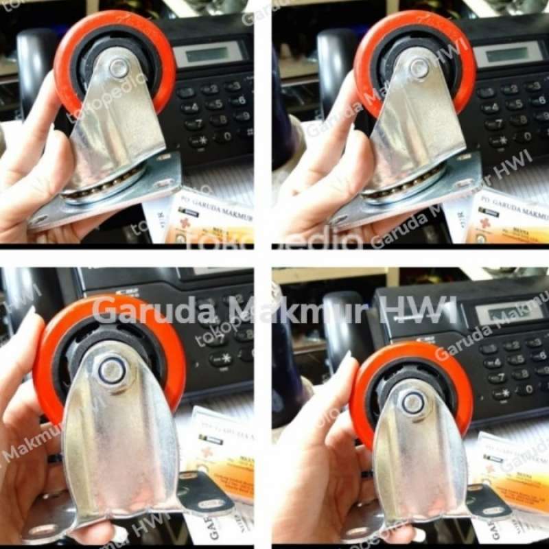Promo Roda Pu Taiwan Ball Bearing 3 Inch Hidup Mati Diskon 23% Di ...