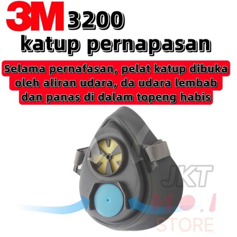 Promo 3m Masker 3200 Single Cartridge Half Face Piece Reusable ...