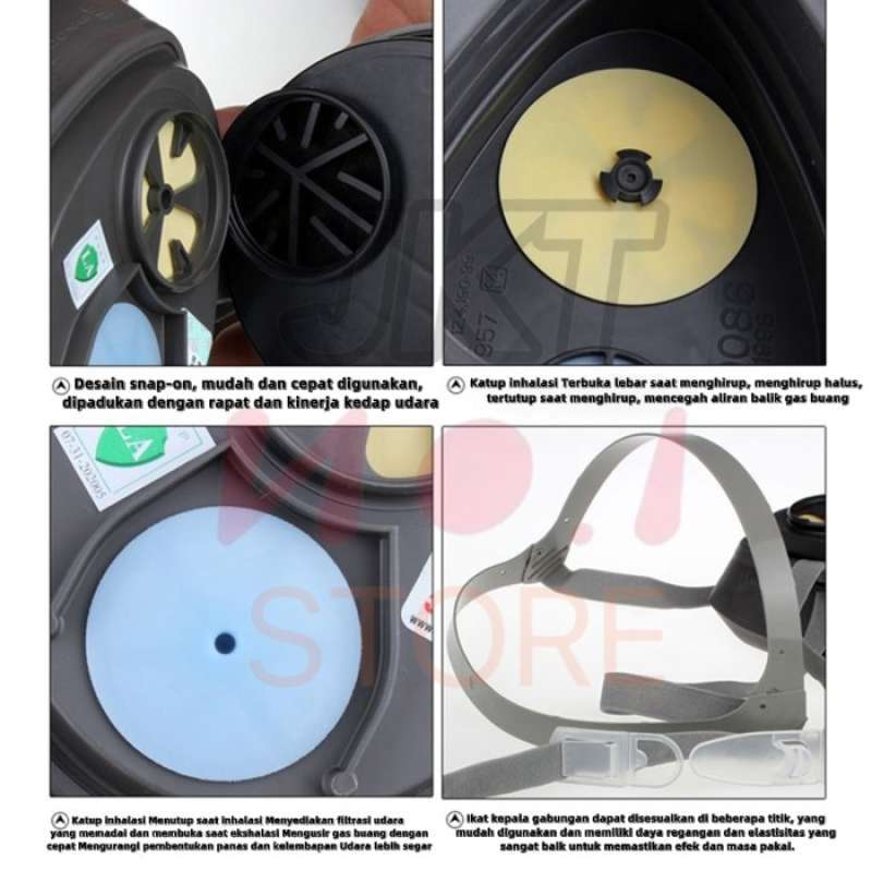 Promo 3m Masker 3200 Single Cartridge Half Face Piece Reusable ...