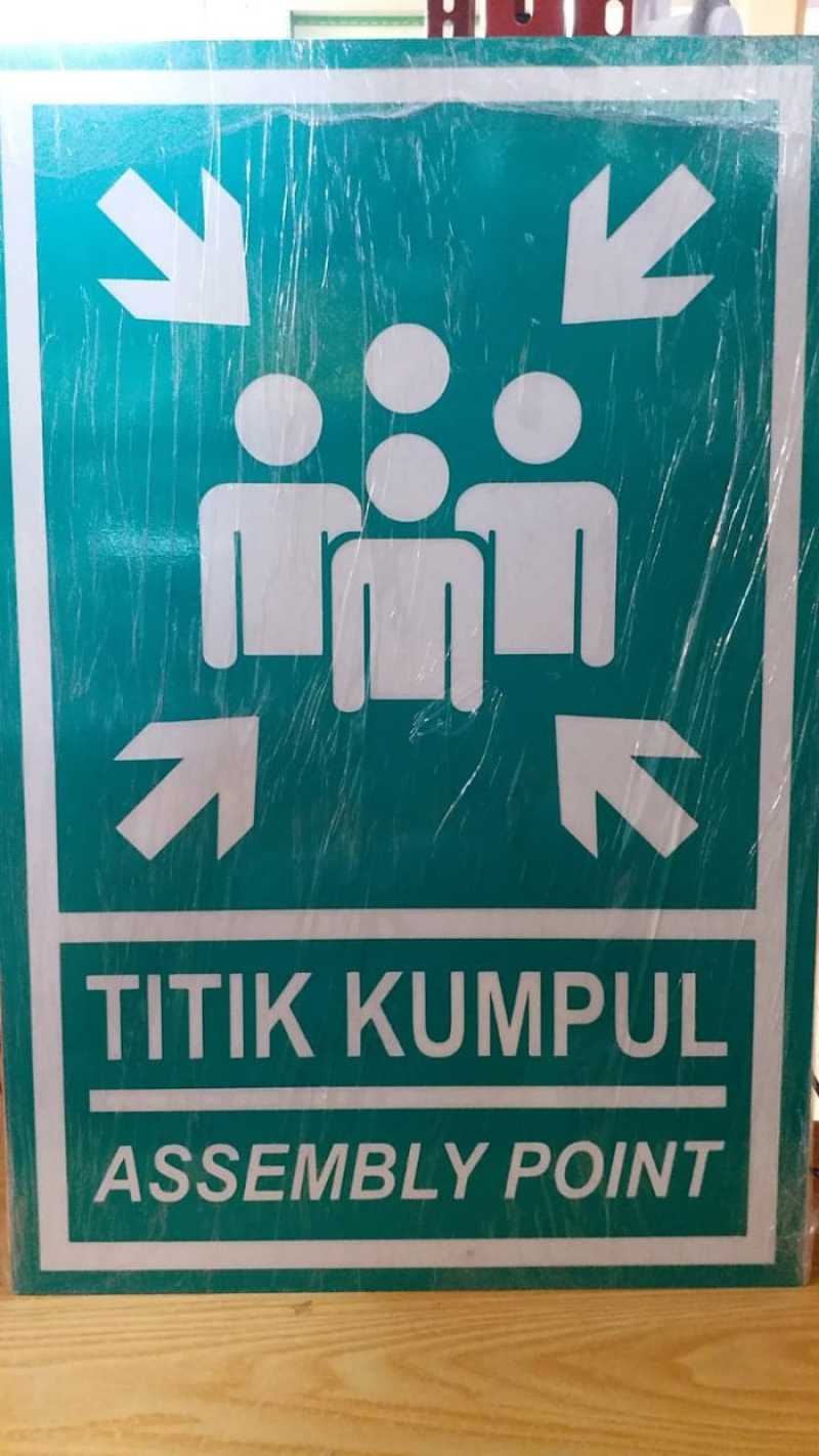 Promo Plat Titik Kumpul 40x30cm / Assembly Point Rambu K3 Aluminium ...