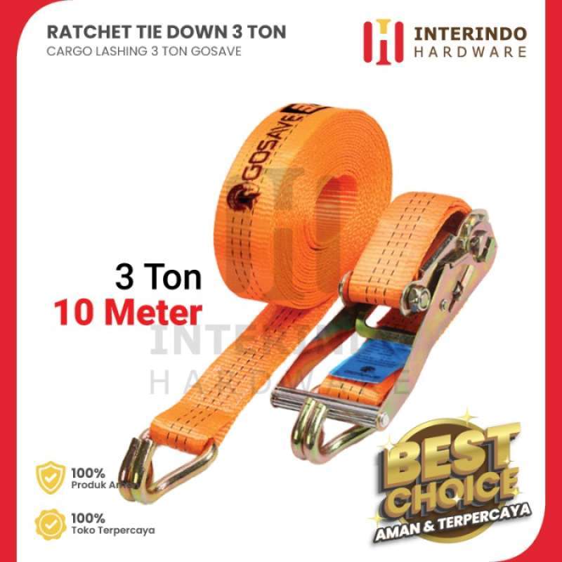 Promo Webbing Cargo Lashing Belt Ratchet Tie Down Trackbelt 3 Ton 10m ...