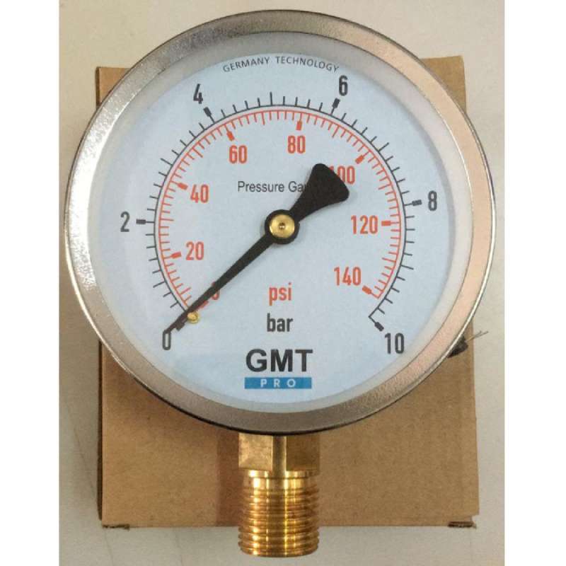 Promo Pressure Gauge Hitam Dial 100mm - Skala Bar Diskon 23% Di Seller ...