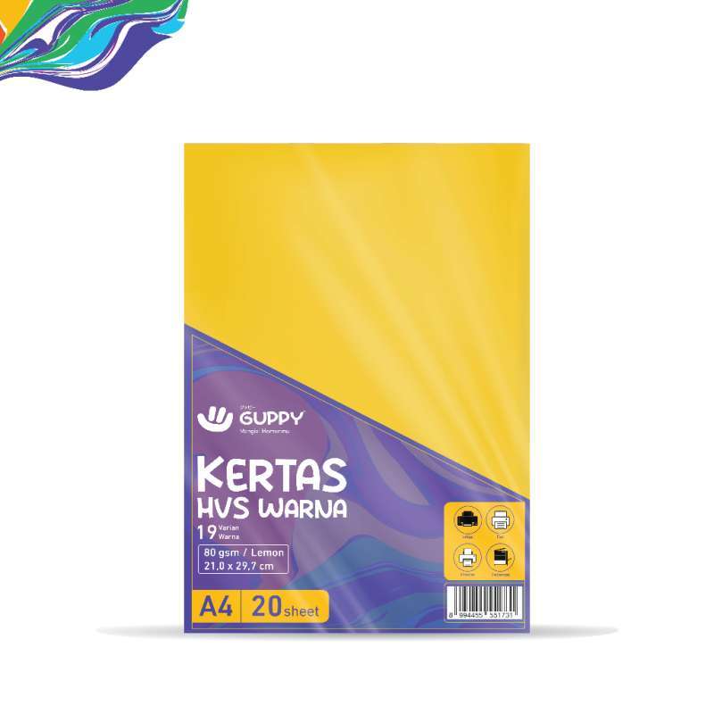 Jual Kertas Hvs Warna Guppy A4 Isi 20 Lembar - Cyber Red Di Seller Tg ...