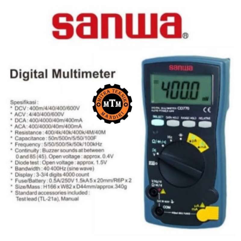 Promo Alat Ukur Digital Multimeter Standar Type Multi Tester Avometer ...