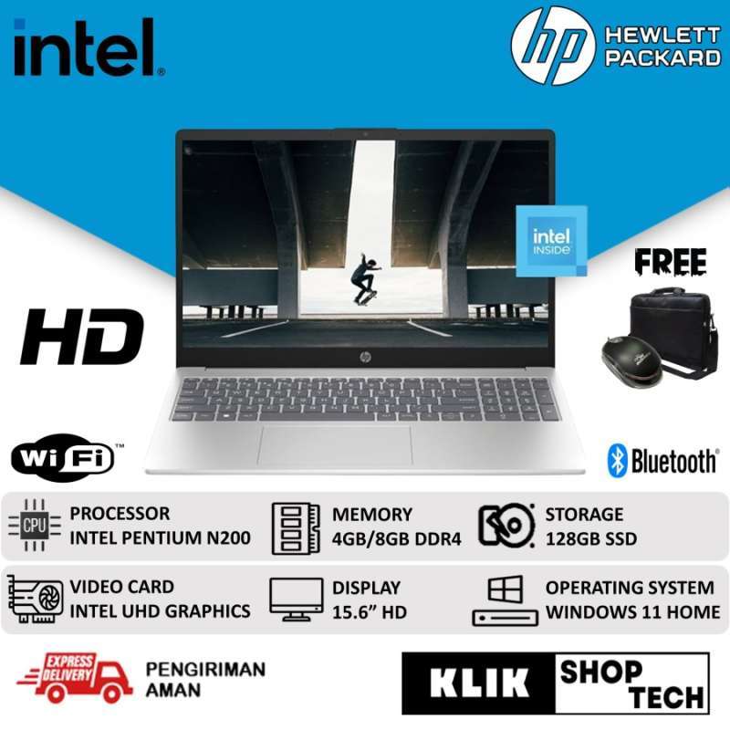 Jual Laptop Hp 15 Intel N200 8gb 128gb Ssd 15 Hd Windows 11 Di Seller Kliknklik Tanggerang ...