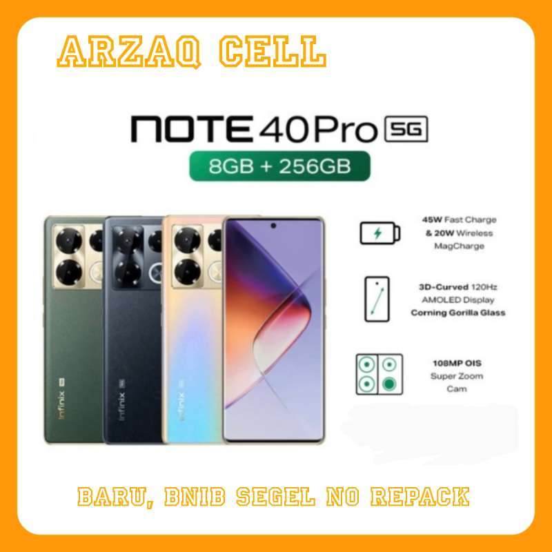 Jual Infinix Note 40 Pro 5g 8/256 Gb Di Seller Arzaq Cell - Arzaq Cell - Kota Surabaya | Blibli