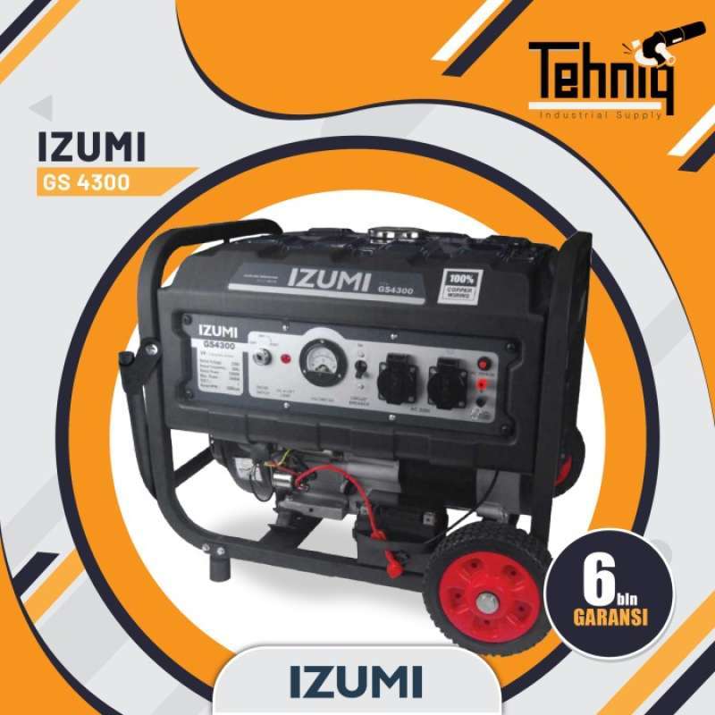 Promo Mesin Generator Set 3300 Watt Genset Izumi Gasoline Gs 4300 ...