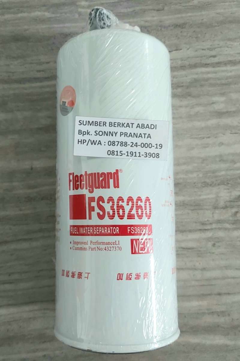 Promo Fleetguard Fs36260 Fs 36260 Fuel Water Separator Cummins 4327370 ...