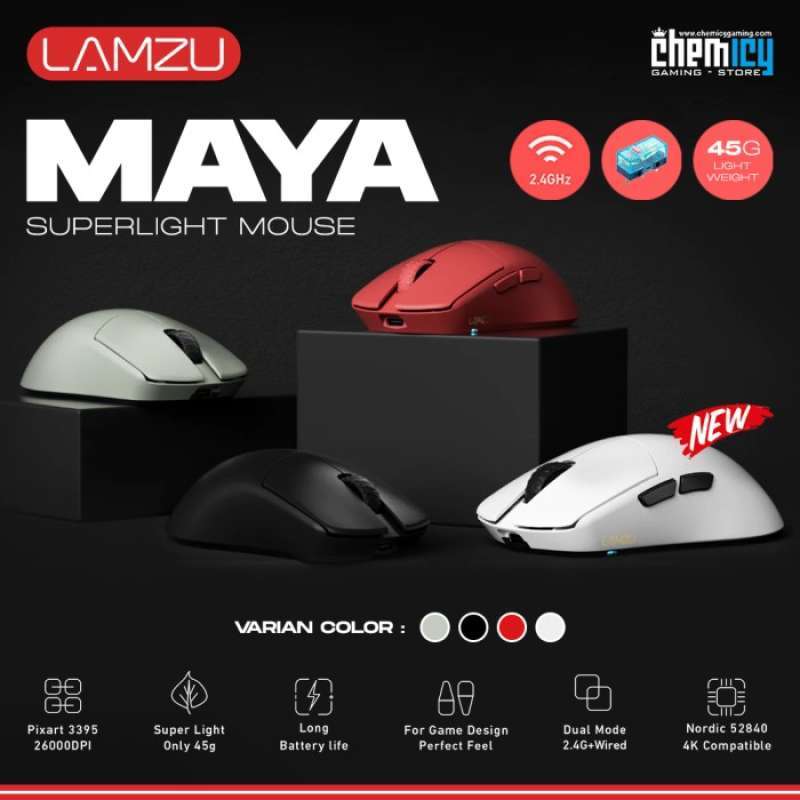 Promo Lamzu Maya Ultra-lightweight Wireless Gaming Mouse Diskon 23% Di ...
